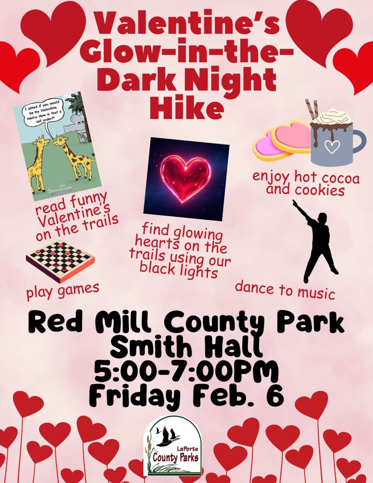 Valentine's Glow-in-the-Dark Night Hike - La Porte County Parks Department
